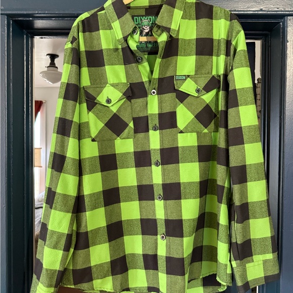 DIXXON | Shirts | Dixxon The Gang Green Frankenstein Flannel | Poshmark